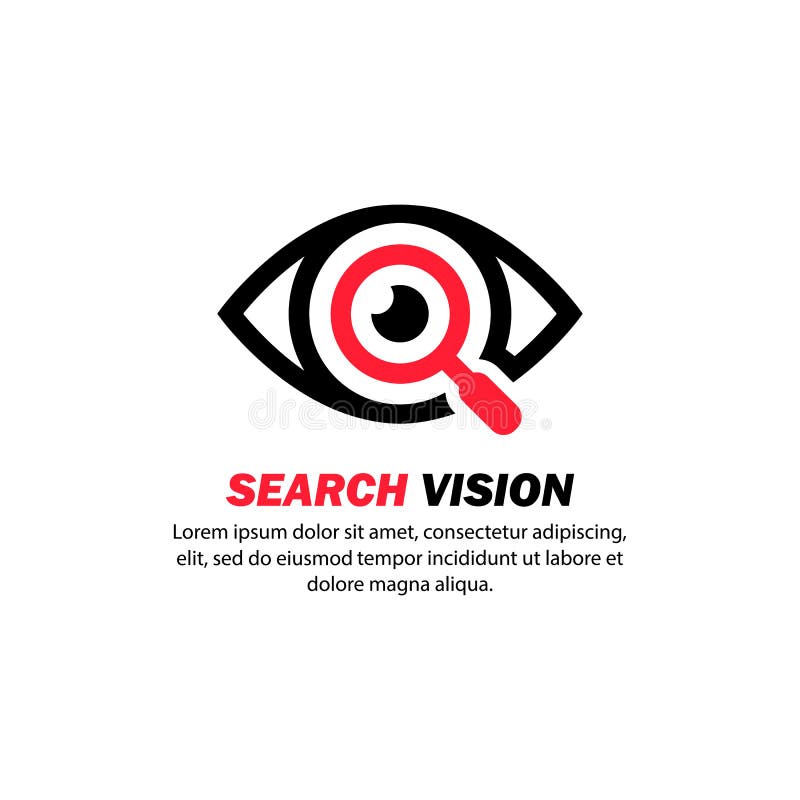 Search Vision Icon. Eyes with Dandruff. Vector on Isolated White ...