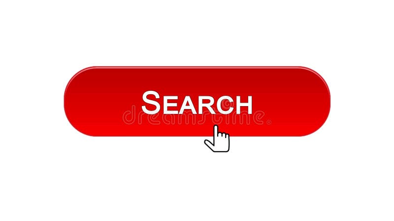 Search Web Interface Button Clicked With Mouse Cursor Red Color Monitoring Stock Illustration 9366