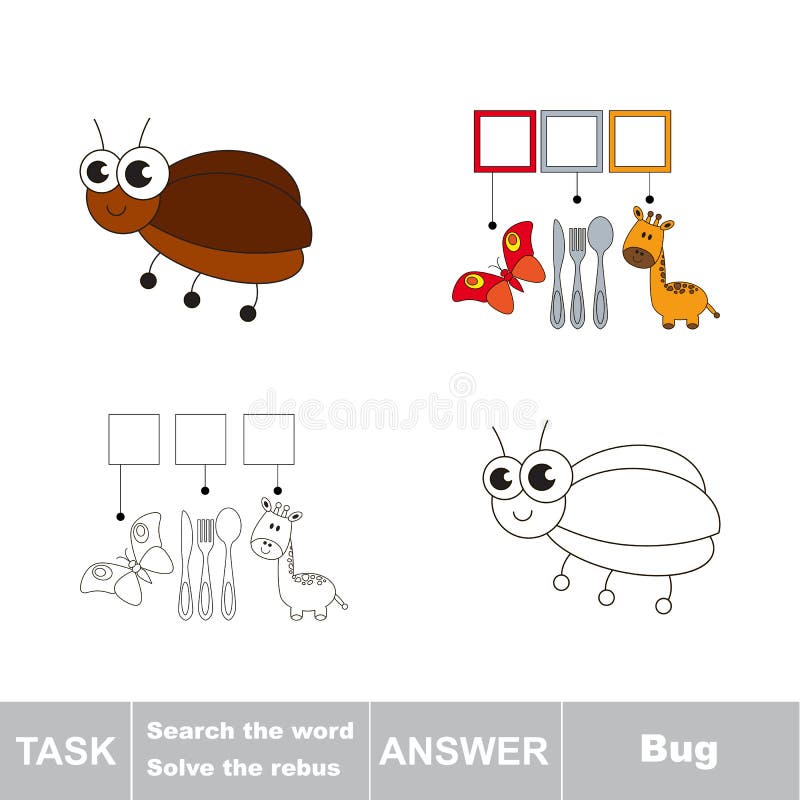 Search the word Bug stock vector. Illustration of logic - 75197045
