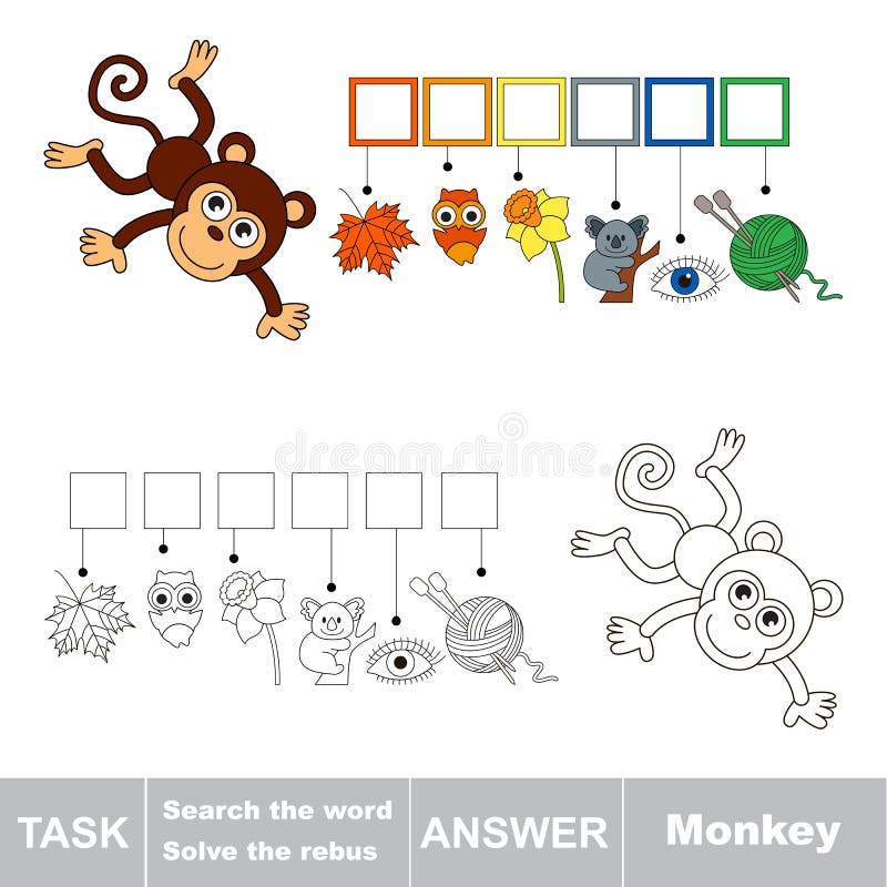 Search the word Monkey stock vector. Illustration of circus - 65610690