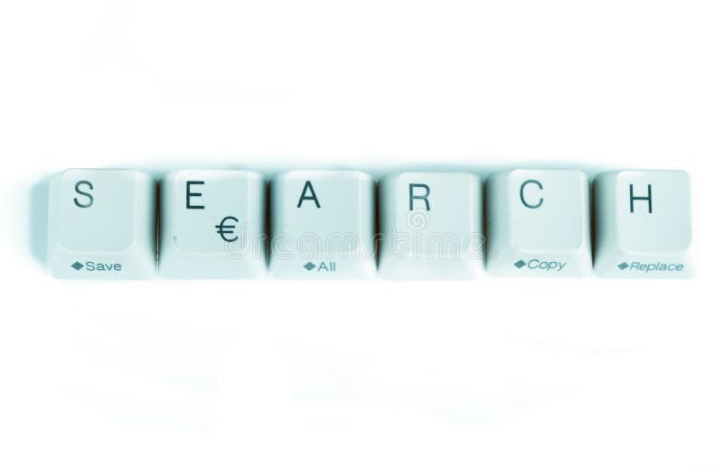 Search Word Written with Computer Buttons Stock Photo - Image of macro ...