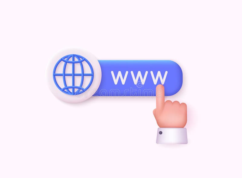 Search WWW Sign. Address and Navigation Bar Icon. Web Hosting ...