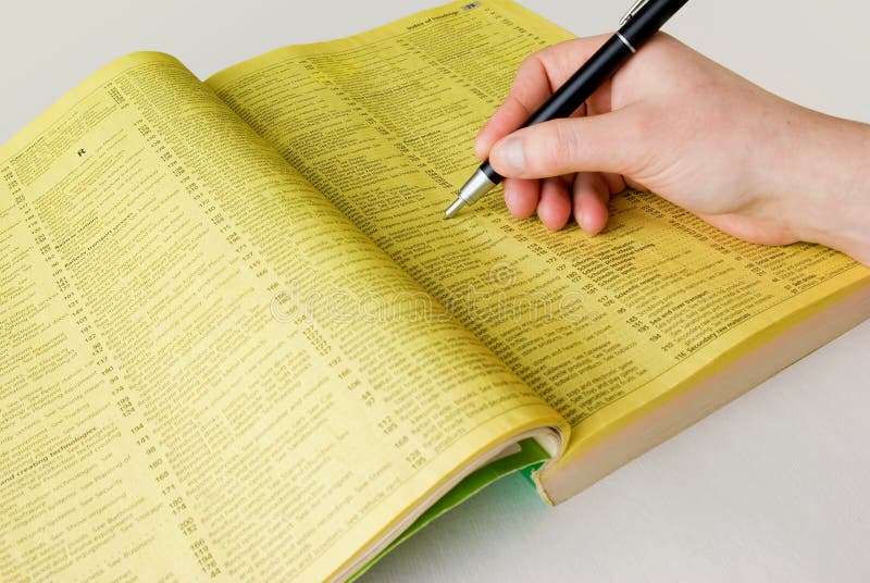Search yellow pages stock image. Image of full, data - 12982373