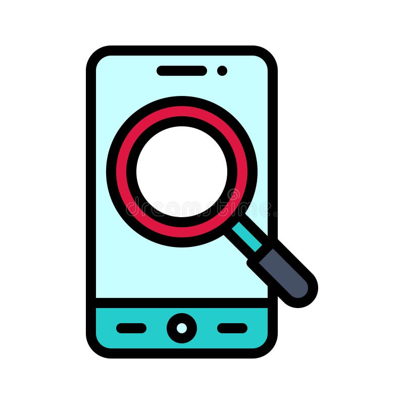 Searching App Icon, Mobile Application Vector Illustration Stock Vector ...