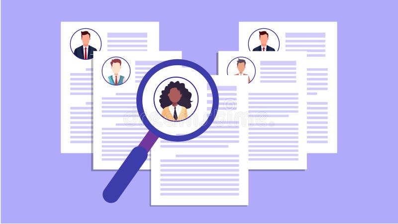 Searching for the Best Candidate, Human Resources Concept Vector ...