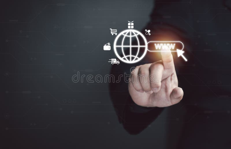 Searching Browsing Internet Data Information with Blank Search Bar ...