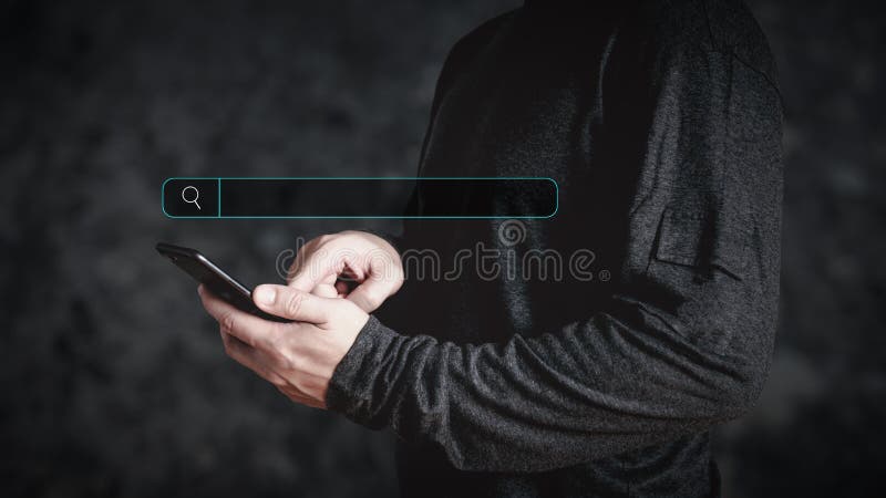 Searching Browsing Internet Data Information with Blank Search Bar ...