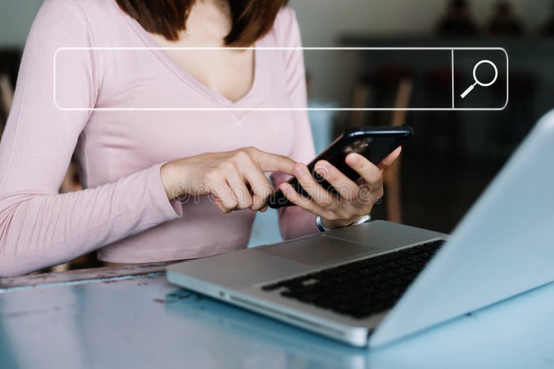 Searching Browsing Internet Data Information Networking Concept with ...