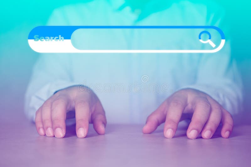 Searching Browsing Internet Page on Computer Touch Screen with Virtual ...