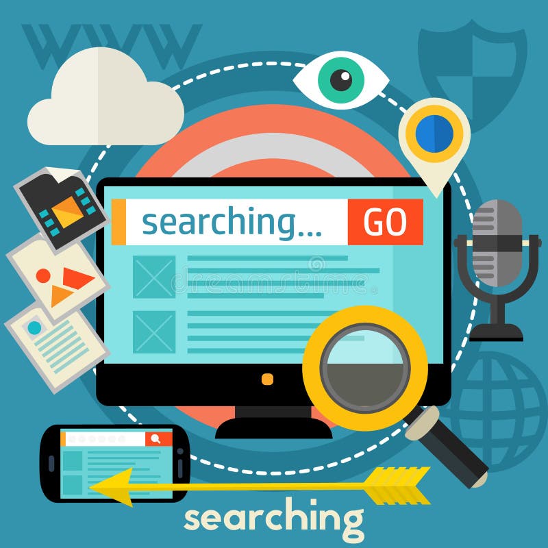 Searching Concept stock vector. Illustration of banners - 72959416