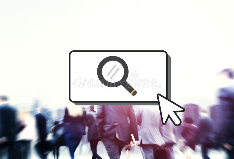 Searching Cursor Magnifying Glass Looking Concept Stock Image - Image ...