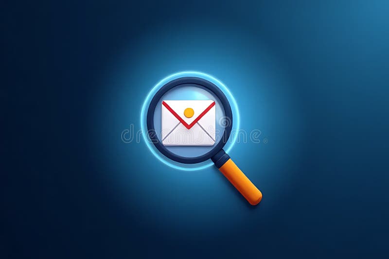 Searching for Emails Digital Workspace Graphic Design Modern Technology ...