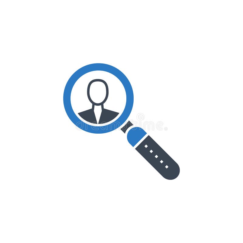 Searching Employee Related Vector Glyph Icon. Stock Vector ...