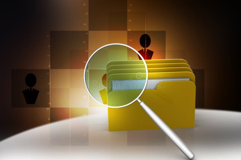 Searching file folder stock illustration. Illustration of study - 72526112