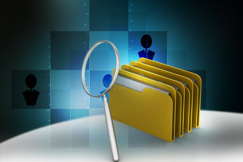 Searching file folder stock illustration. Illustration of paper - 72526141