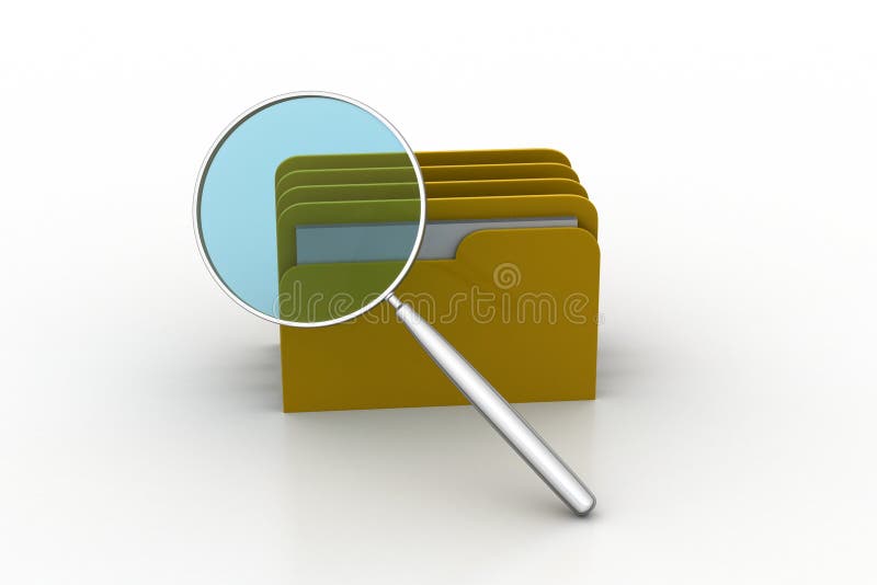 Searching file folder stock illustration. Illustration of study - 71601299