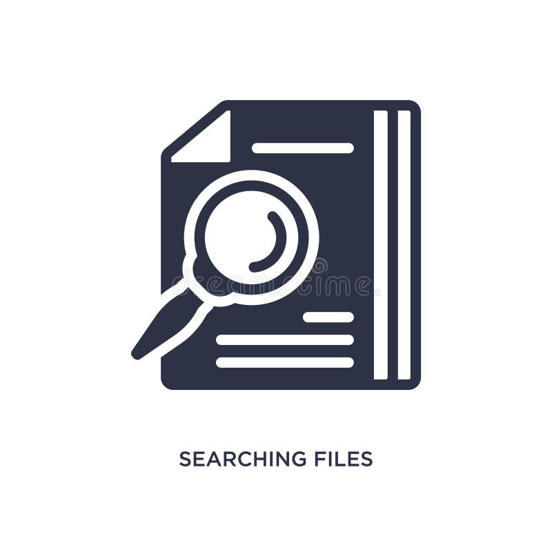 Searching Files Icon Vector Sign and Symbol Isolated on White ...