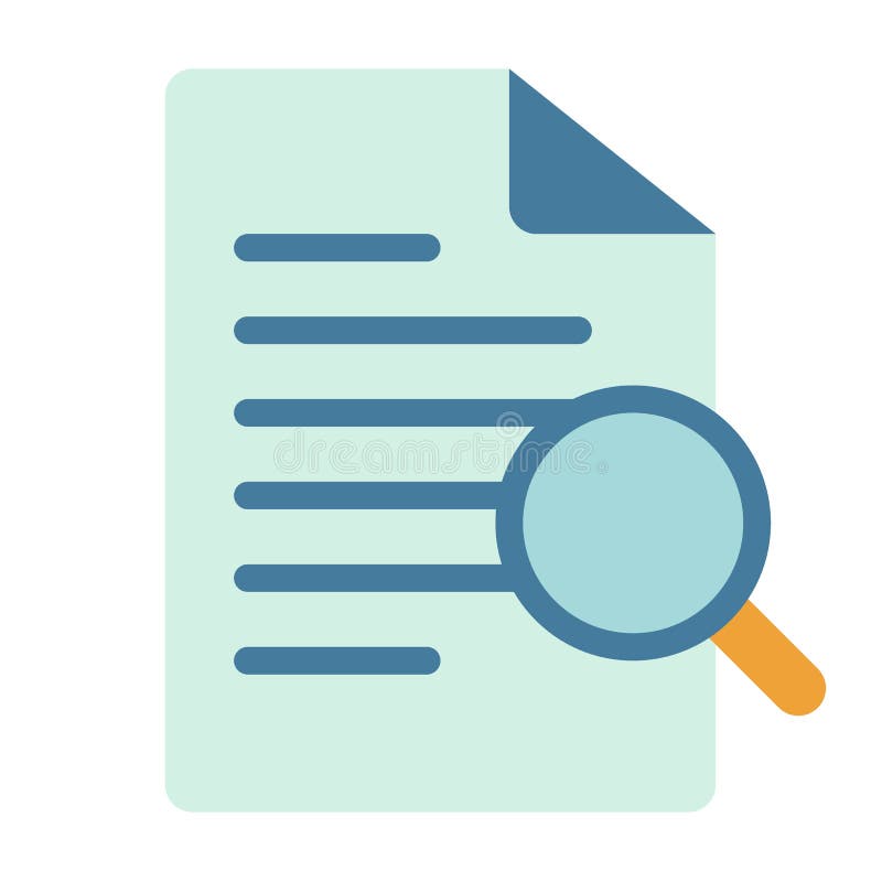 Searching Find Document Search Single Isolated Icon with Flat Style ...