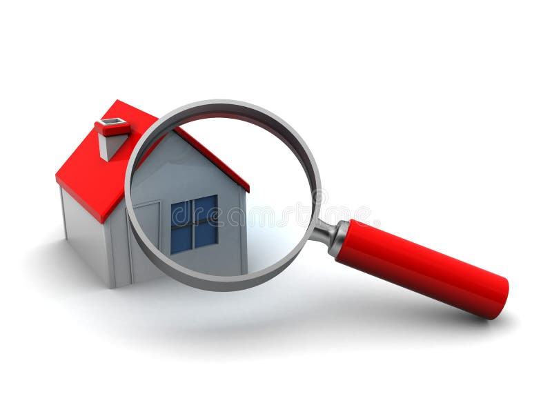 Searching for home stock illustration. Illustration of lenses - 10864117