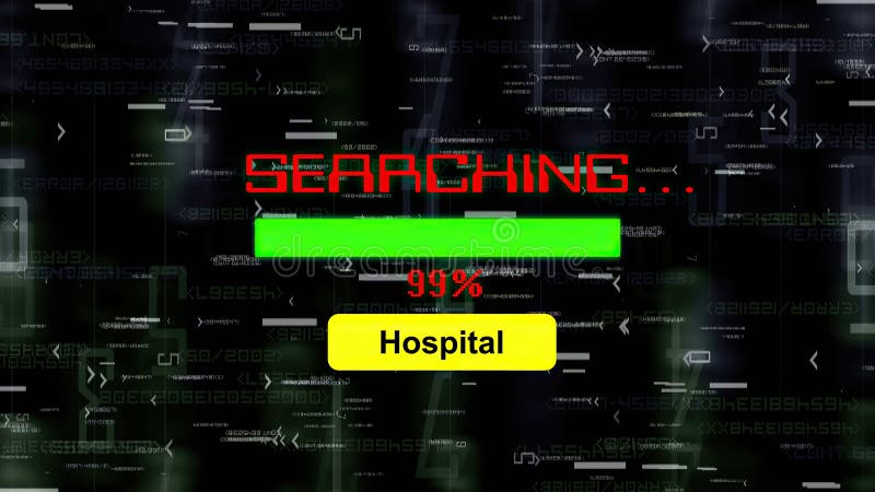 Searching for Hospital Online Progress Bar Stock Illustration ...