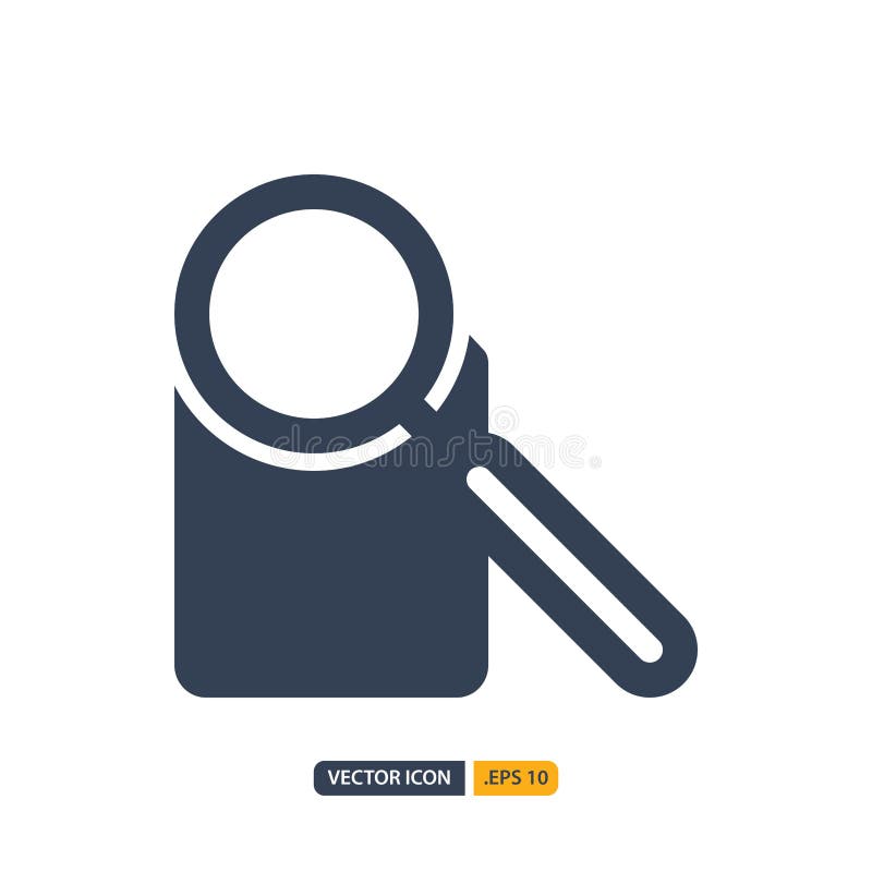 Searching Icon in Glyph Style Isolated on White Background. for Your ...