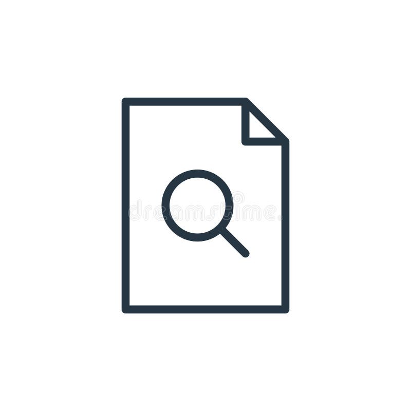 Searching Icon Vector from Working in the Office Concept. Thin Line ...