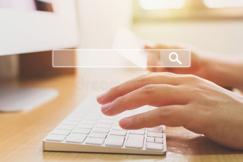 Hand of Male Typing Text on Laptop Keyboard Stock Image - Image of ...