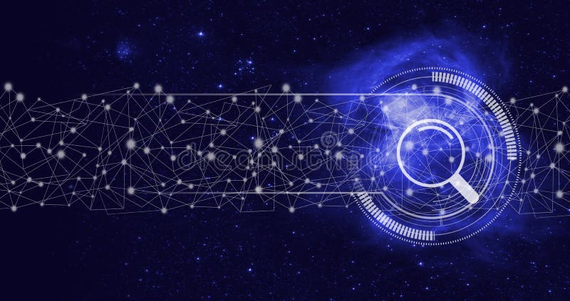 Searching Information Data on Internet Networking Concept. Searching ...