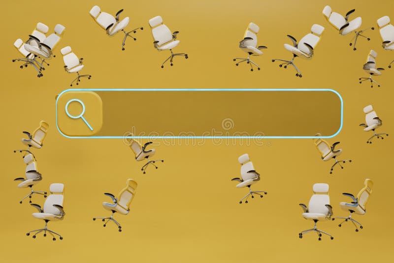 Searching for Information on the Internet. Browser Search Bar Around ...