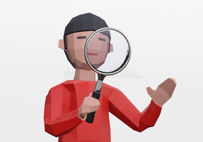 Searching or Inspect with Magnifying Glass Stock Illustration ...