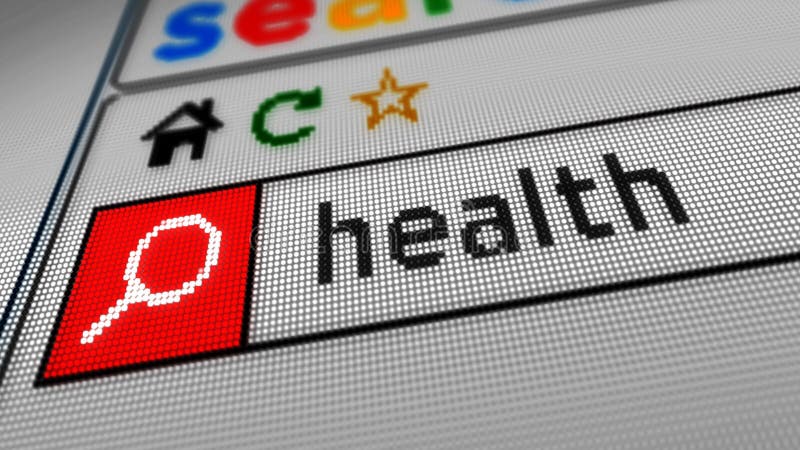 Searching internet health stock illustration. Illustration of browser ...