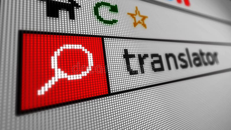 Searching Internet Translator Stock Illustration - Illustration of ...