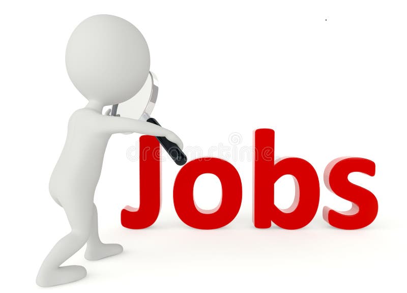 Searching for jobs stock illustration. Illustration of occupation ...