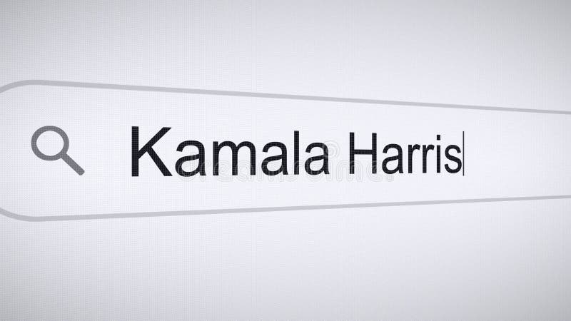 Searching Kamala Harris on the Internet, Computer Screen Macro Stock Footage - Video of ...