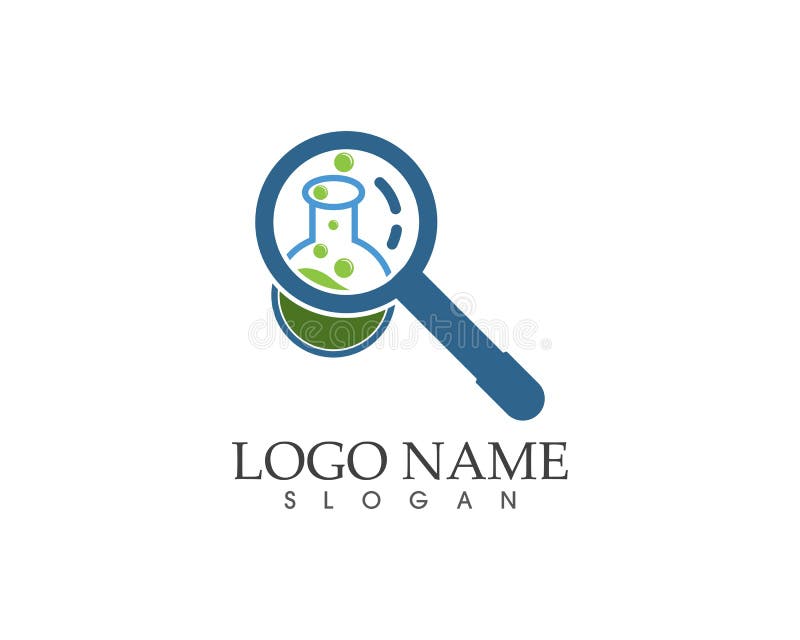 Searching Lab Icon Logo Vector Template Stock Vector - Illustration of ...