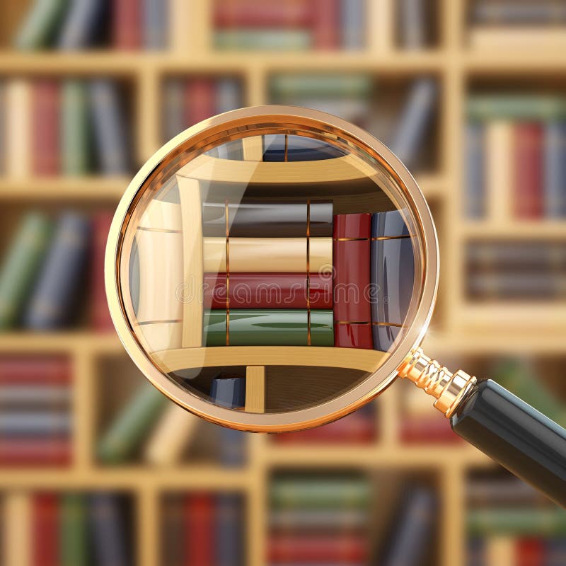 Searching Books stock illustration. Illustration of book - 23937607