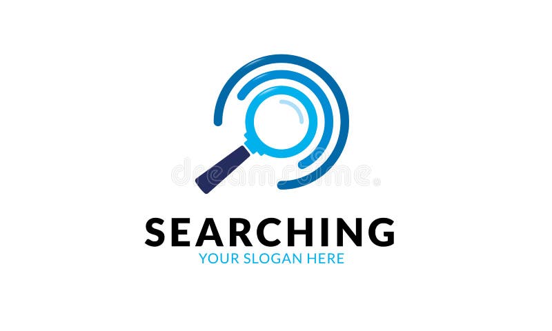 Searching logo template stock vector. Illustration of detector - 103131868
