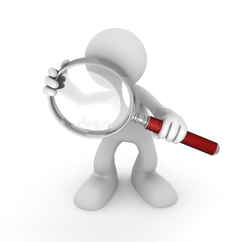 Searching Person Concept 3d Illustration Stock Illustration ...