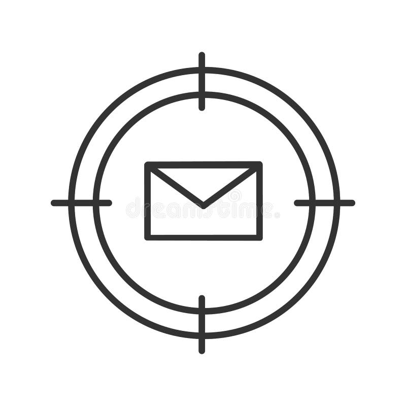 Searching Messages Linear Icon Stock Vector - Illustration of concept ...