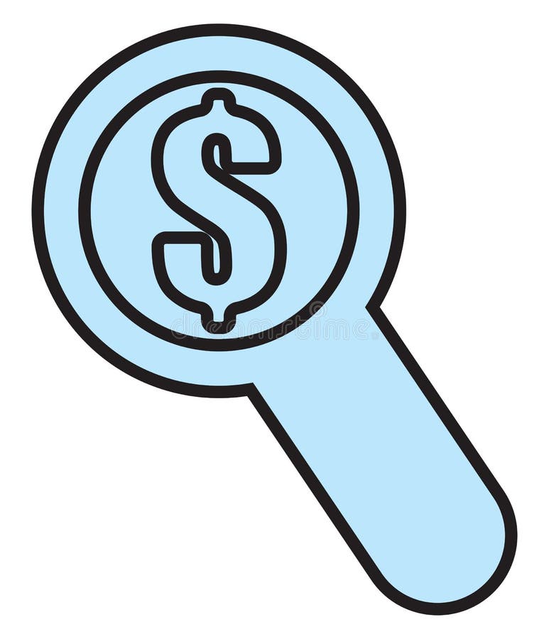 Searching for money, icon stock vector. Illustration of marketing ... Searching for money, icon stock vector. Illustration of marketing ...