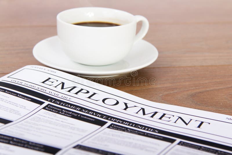 Searching for a New Job or Employment Stock Image - Image of advert ...