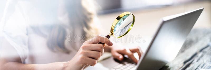 Searching for a job online stock photo. Image of focus - 15481020