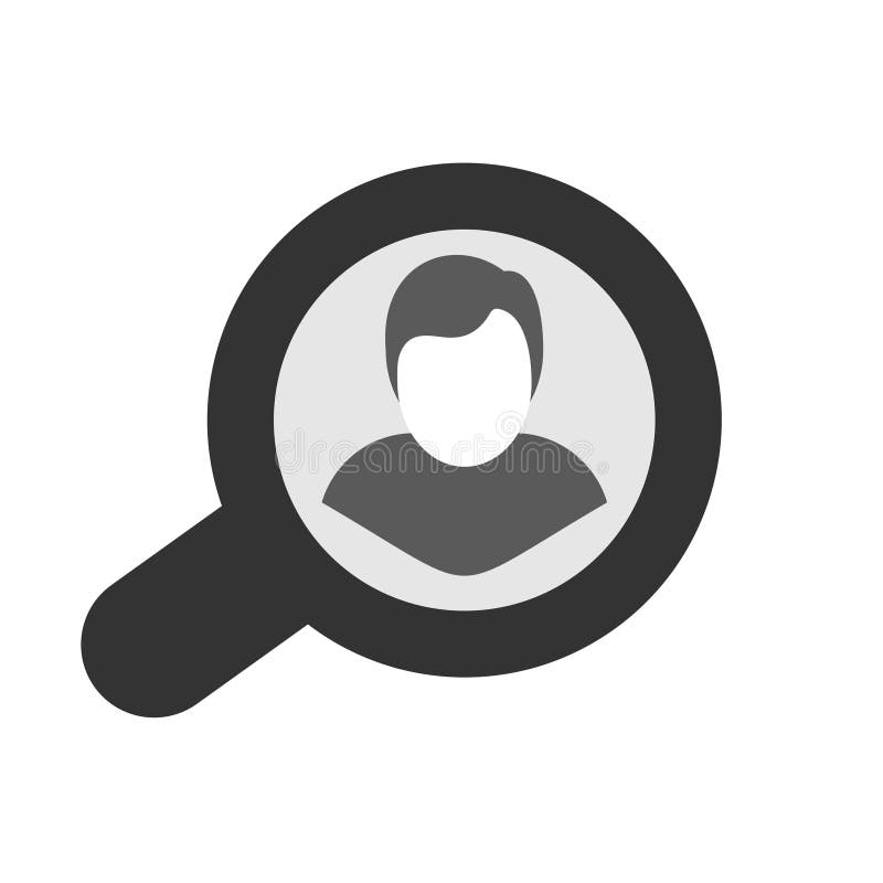 Searching people icon stock vector. Illustration of window - 142748645