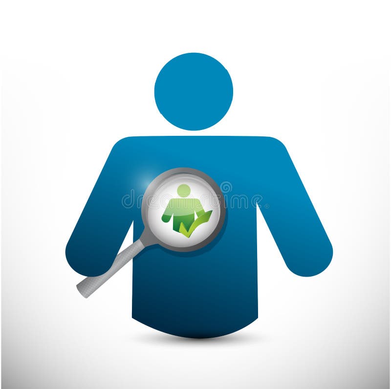 Searching for the Right Candidate Illustration Stock Illustration ...