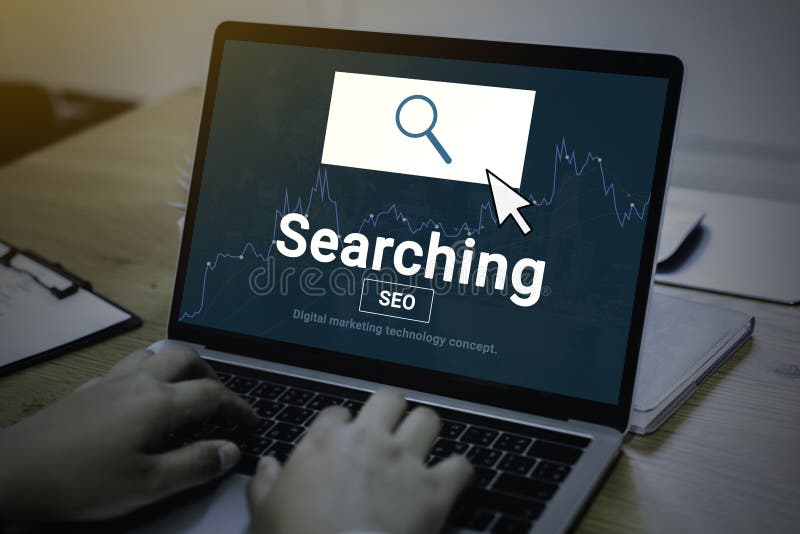 Searching SEO Homepage Navigation Information Stock Image - Image of ...
