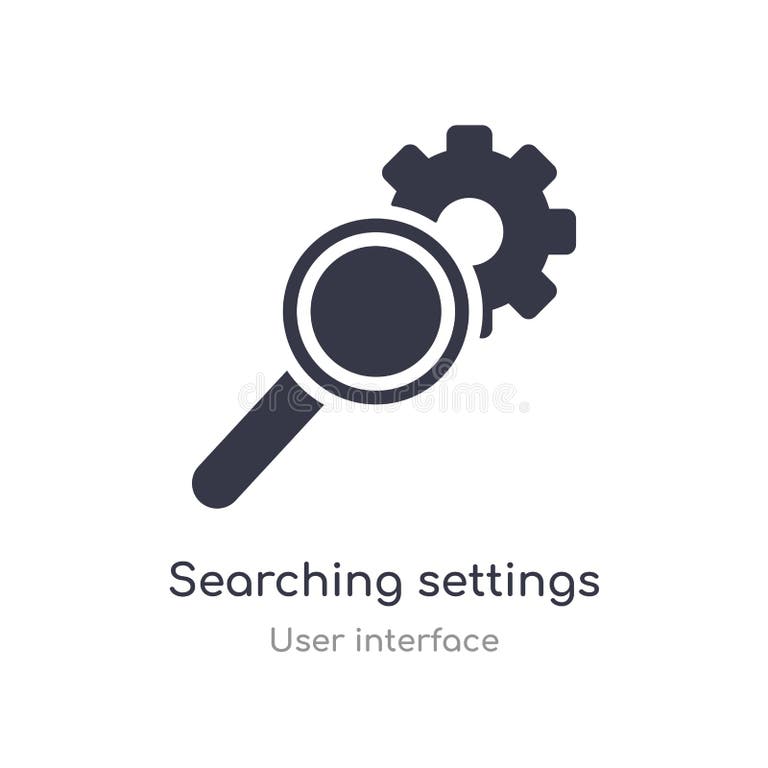 Searching Settings Interface Outline Icon. Isolated Line Vector ...