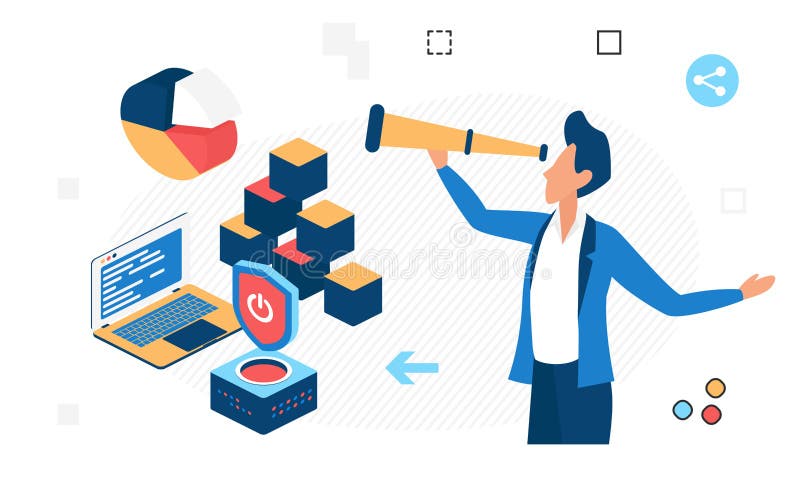 Searching for Smart Data Protection Solution Way Stock Vector ...