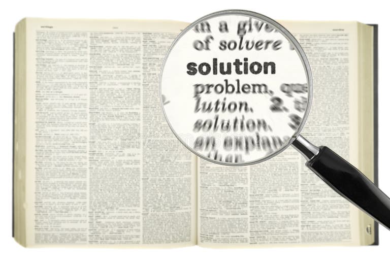 Searching for SOLUTION stock image. Image of lexicon, page - 9013919