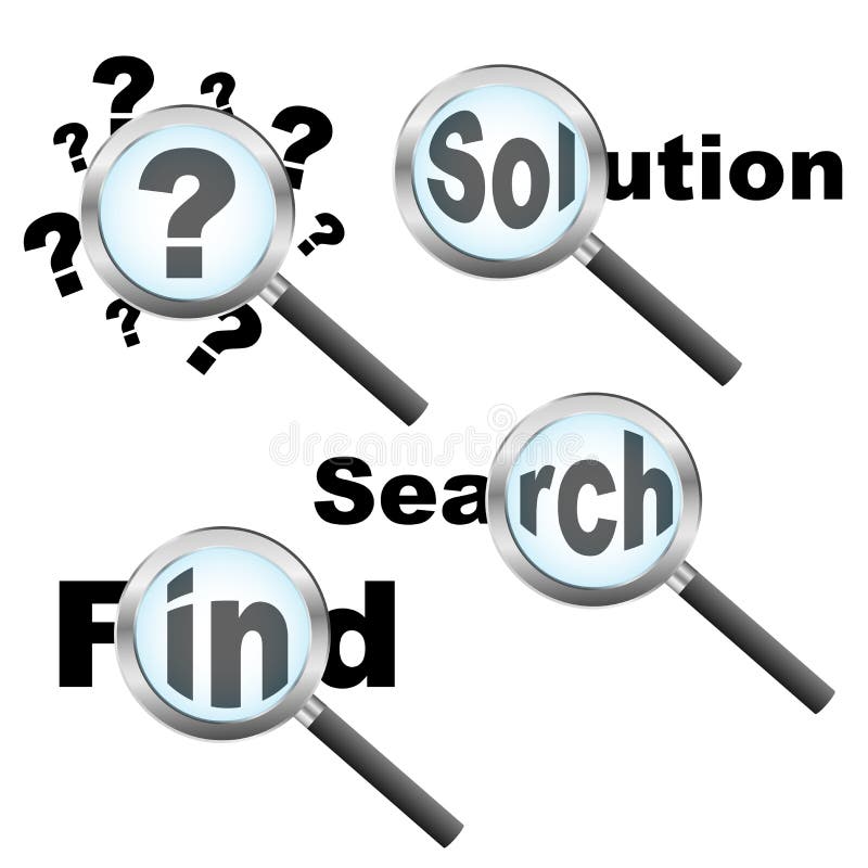 Searching solution design stock vector. Illustration of graphic - 21759991