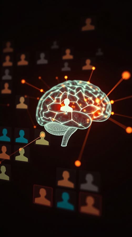 Searching and Sorting Algorithms Glowing Abstract Digital Brain ...